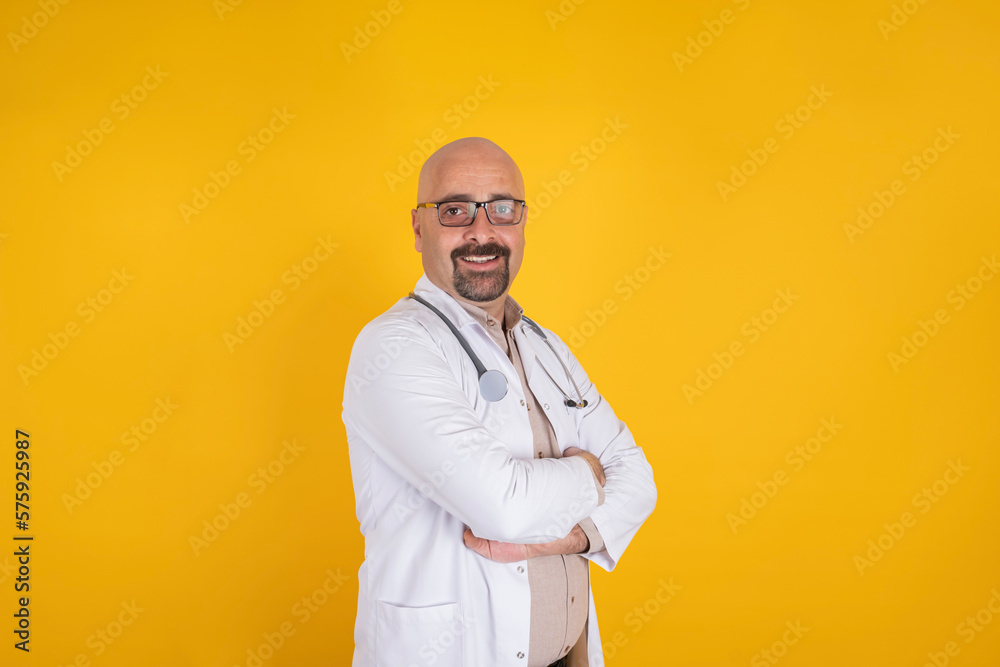 Medical doctor, portrait of caucasian smiling medical doctor. Medical ...