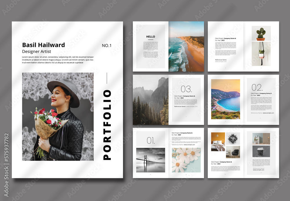 Project Portfolio Layout Stock Template | Adobe Stock