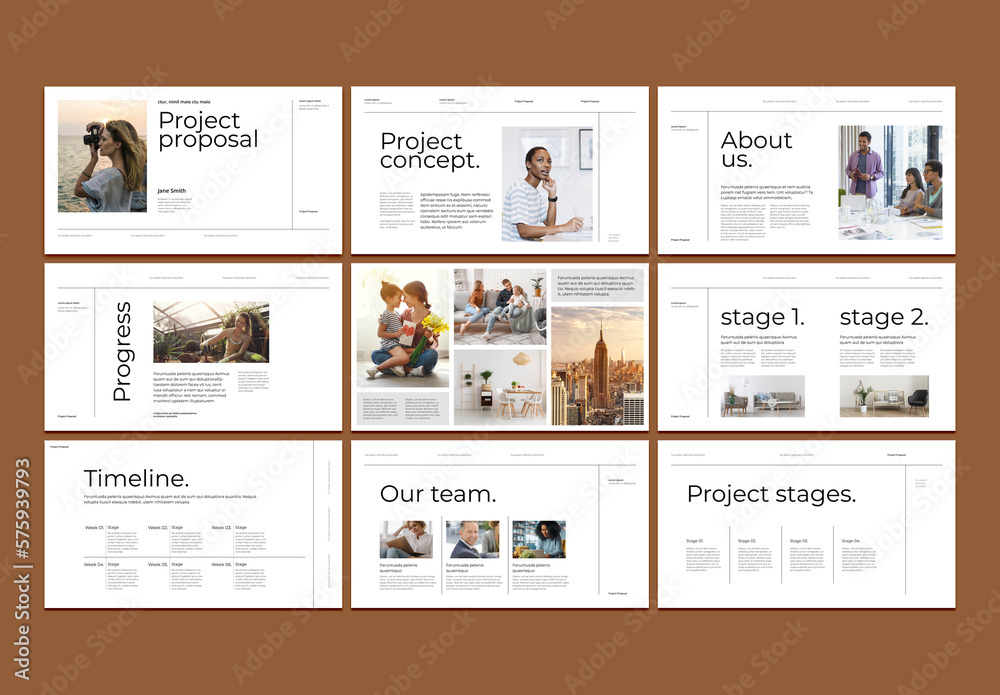 Presentation Proposal Layout Stock Template | Adobe Stock