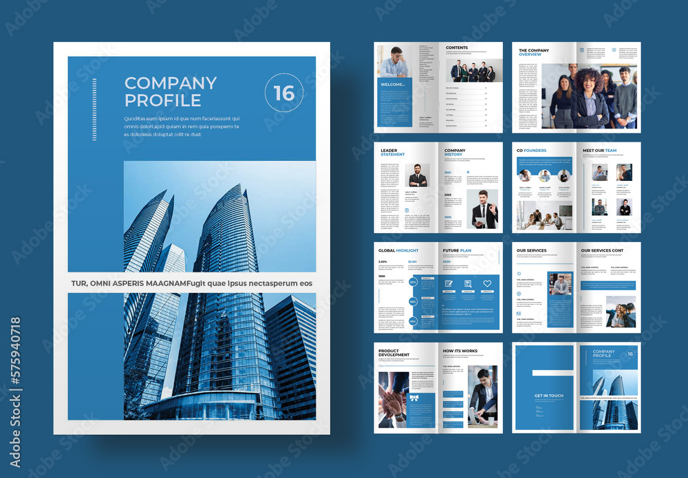 Company Profile Magazine Stock Template | Adobe Stock