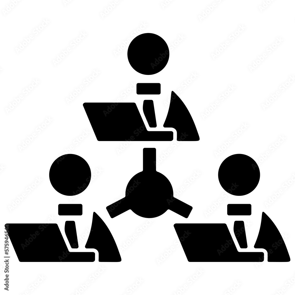 Teamwork and collaboration icon, Teamwork flat icon, Teamwork concept ...