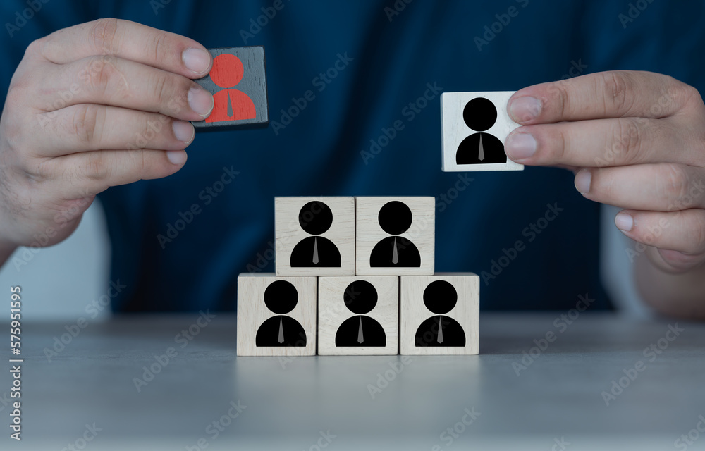 The leader removes an employee from a team and change new employee in ...