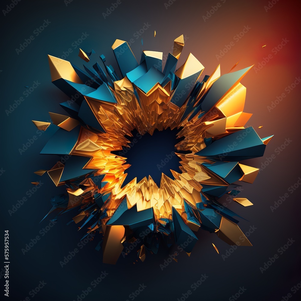 bumm Abstract geometric background, Explosion power, design with ...