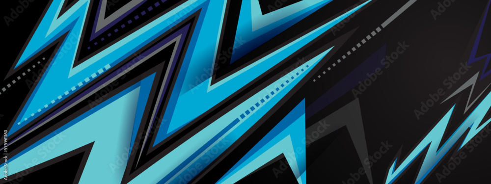 Sports design for racing premium blue background. Vector banner design ...