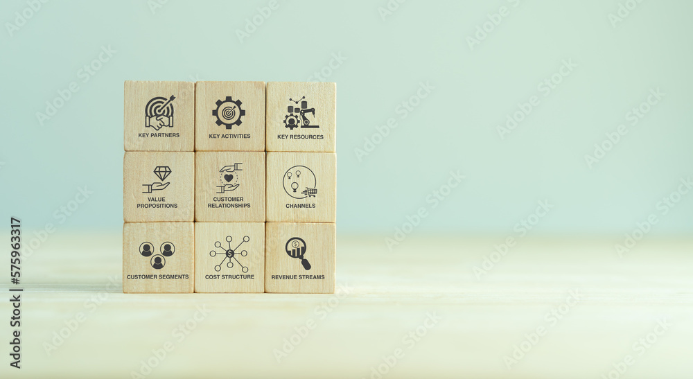 Business Model Canvas concept. Innovative tool that helps entrepreneurs ...