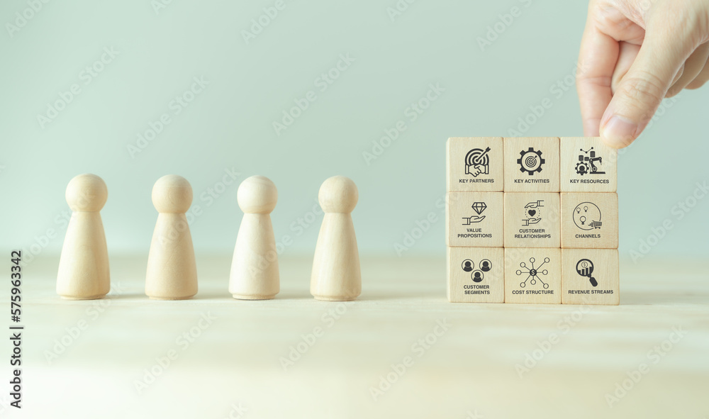 Business Model Canvas concept. Innovative tool that helps entrepreneurs ...