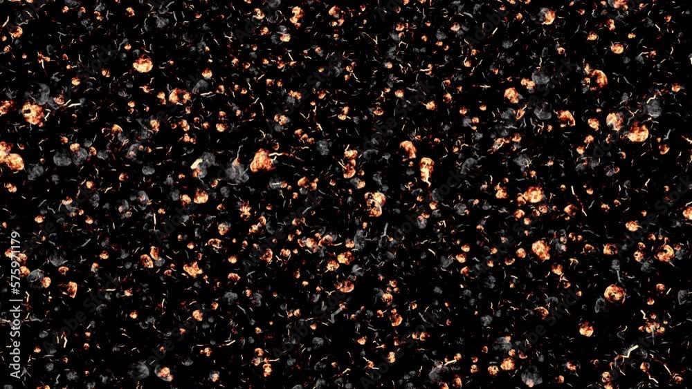 Fire burn ash or dust particles, flying and floating on air in a loop ...