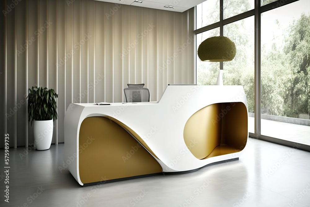 Modern Office Reception Desk