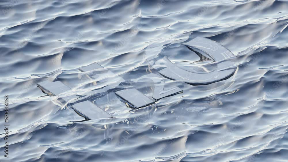 Animation of the water formula H2O. Slow motion animation of water ...