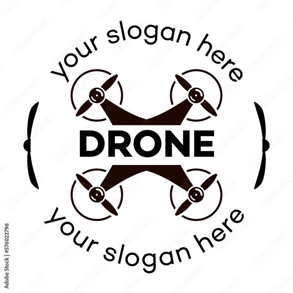 Drone logo vector black color isolated on white background for ...