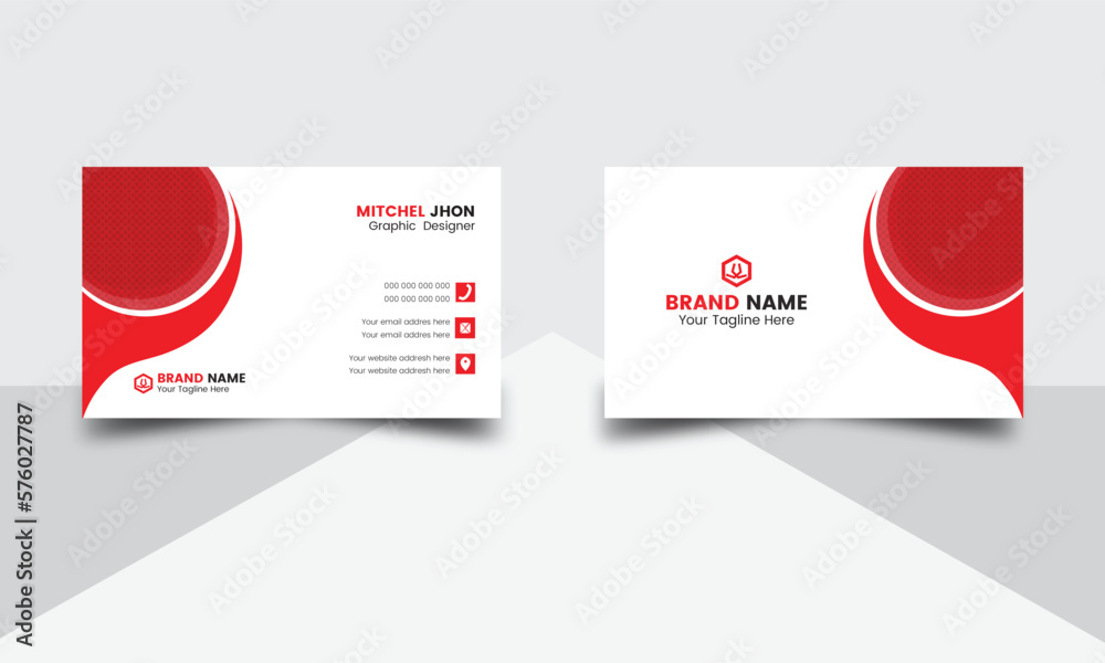 Double sided business card design. Clean advertising design. Unique ...