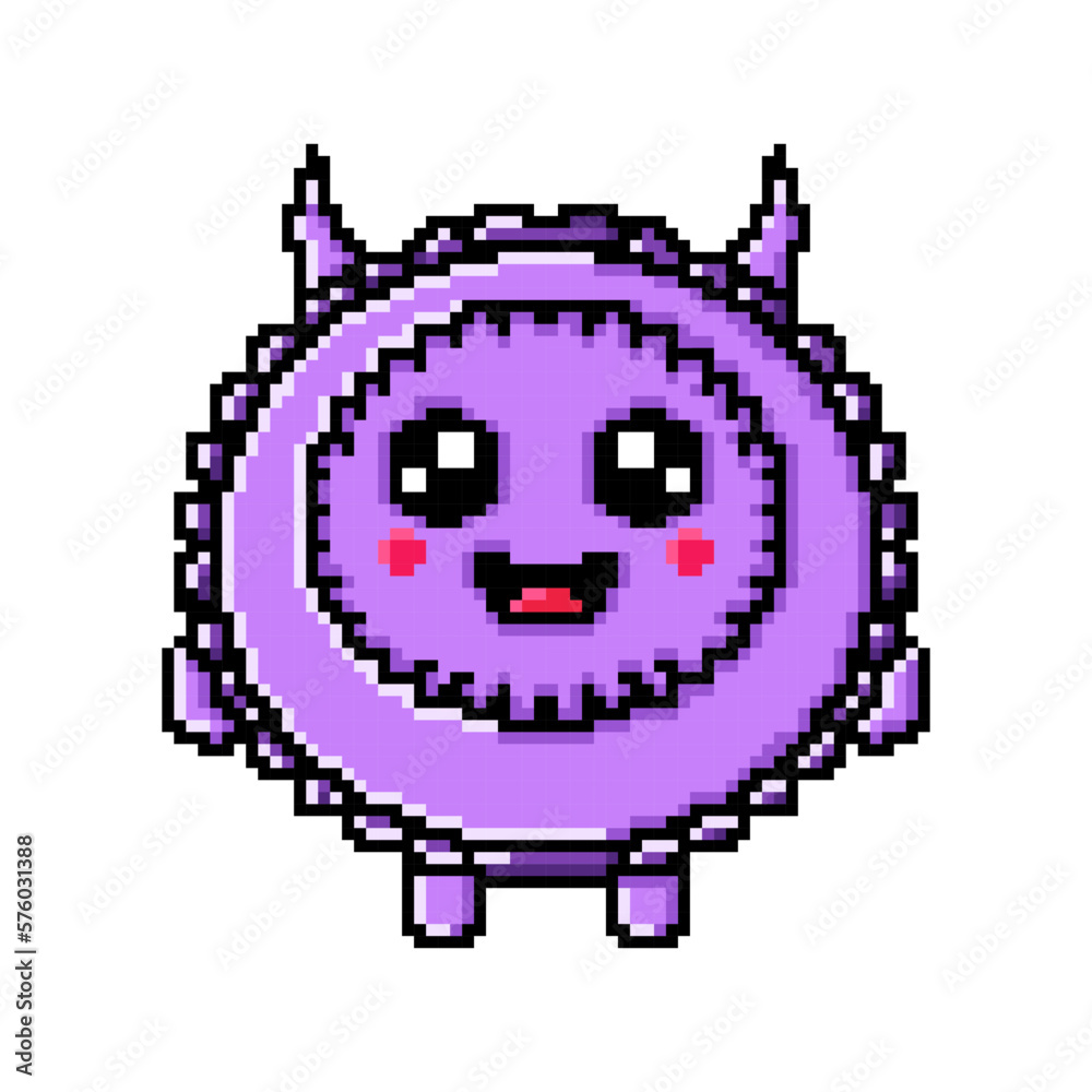 pixel art cute vector monsters design mascot kawaii Stock Vector ...