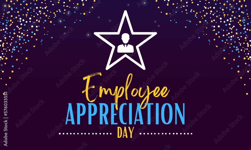 Employee Appreciation Day creative design with confetti Stock ...