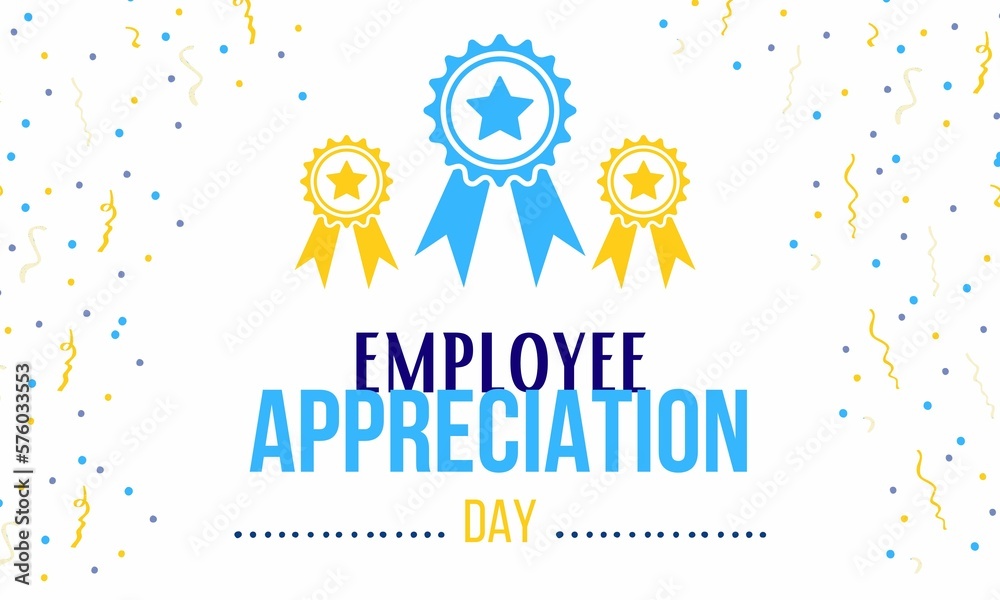 Employee Appreciation Day creative design with confetti Stock ...