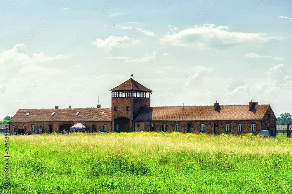 Auschwitz Birkenau Museum and Memorial, concentration camp. Stock Photo ...