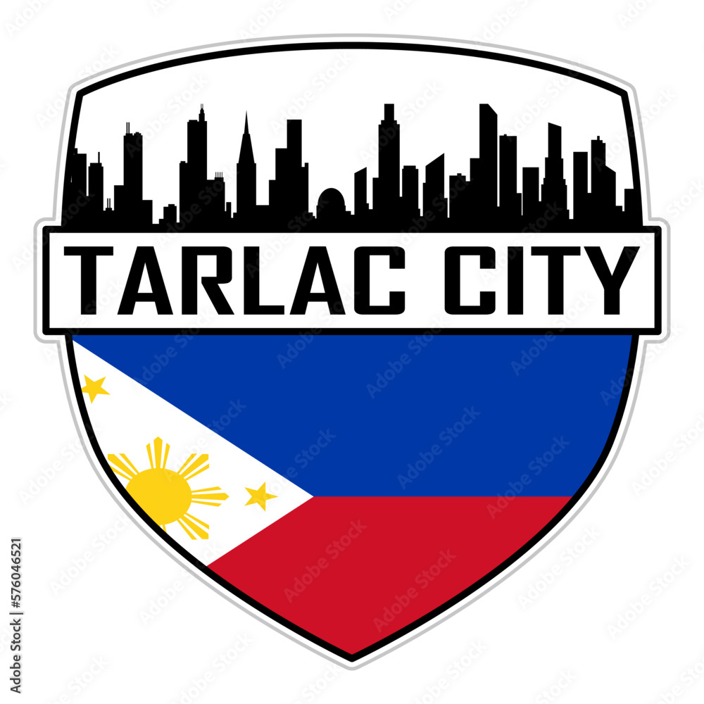 Tarlac City Philippines Flag Skyline Silhouette Tarlac City Philippines ...