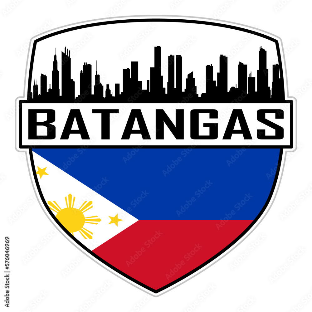 Batangas Philippines Flag Skyline Silhouette Batangas Philippines Lover ...