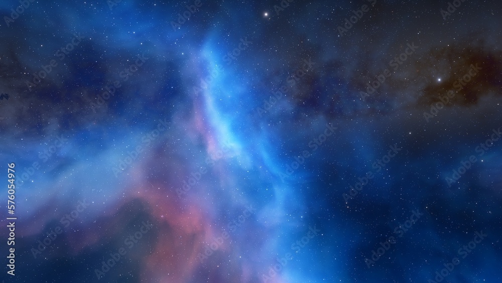 bright nebula, nebula in space, majestic red-purple nebula, beautiful space background 3D render ...