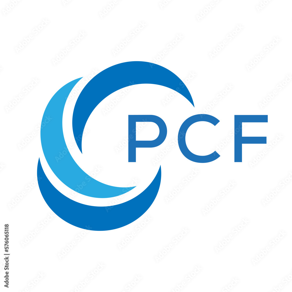 PCF Letter logo design template vector. PCF Business abstract ...