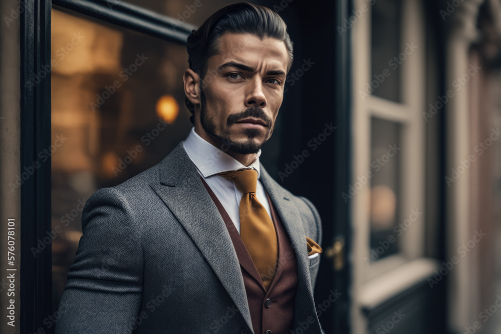 Photo & Art Print Stylish Businessman with a Dapper Sense of Fashion ...