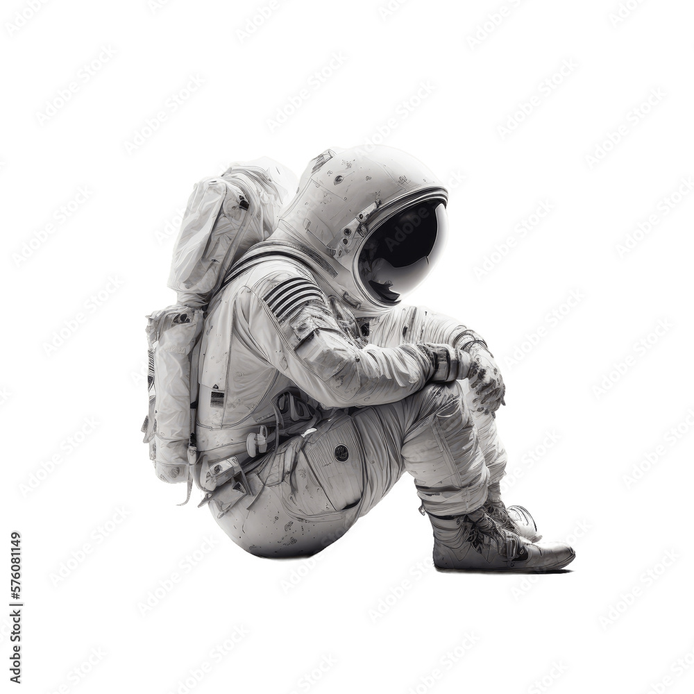 astronaut, space man on transparent background Stock Illustration ...