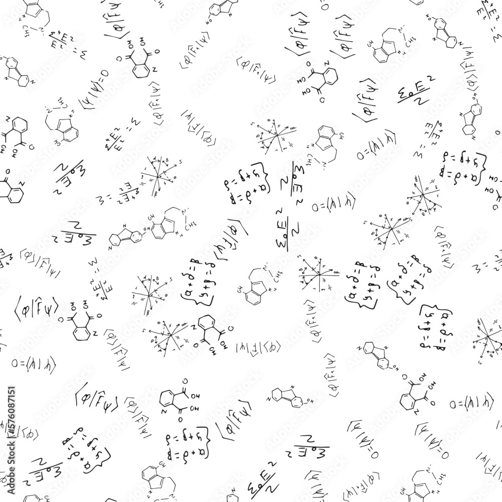mathematical, physical, chemical formulas and expressions. scientific ...