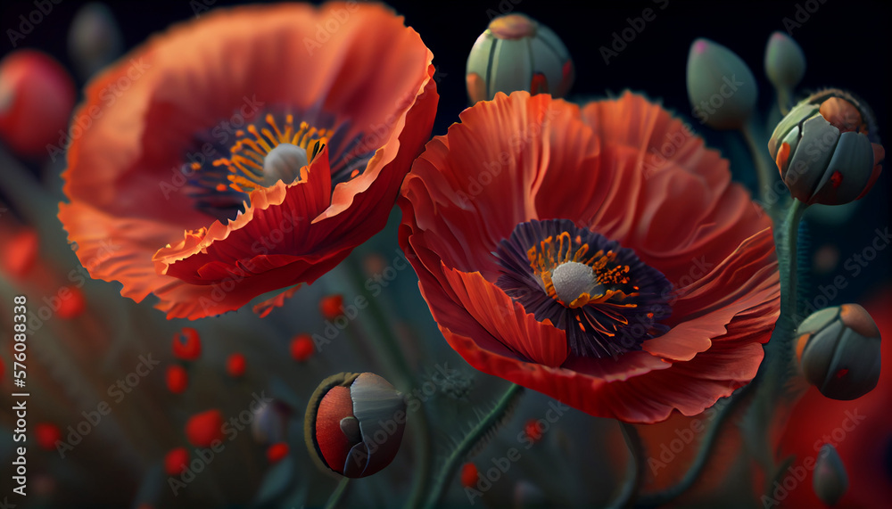 Red Poppy Flower Memorial for Fallen Soldiers - Symbol of Remembrance ...
