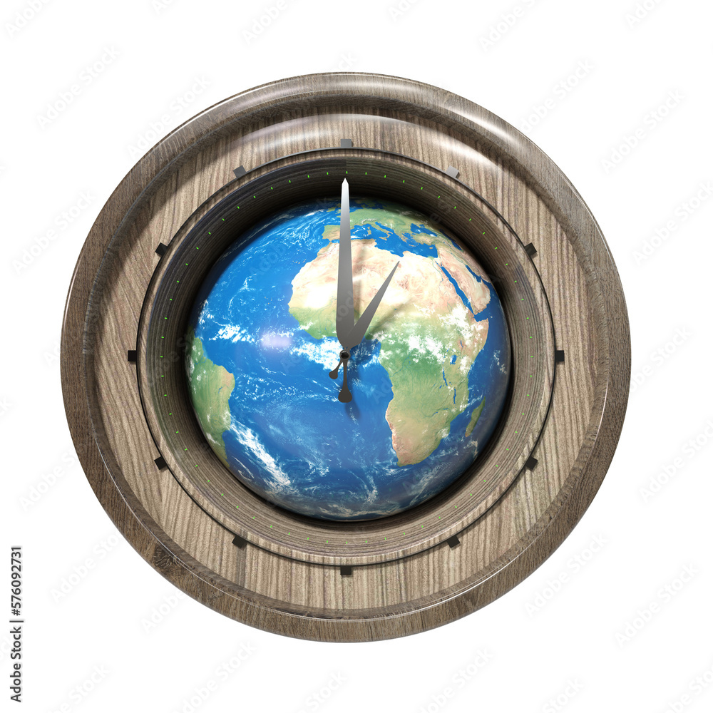 Terre avec des aiguilles pour symboliser l'earth hour : l'heure pour la ...