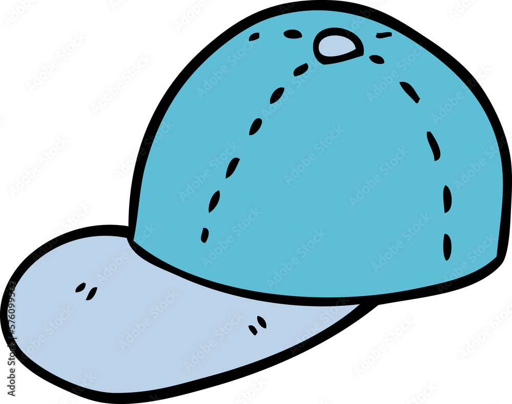 cartoon doodle baseball cap Stock Illustration | Adobe Stock