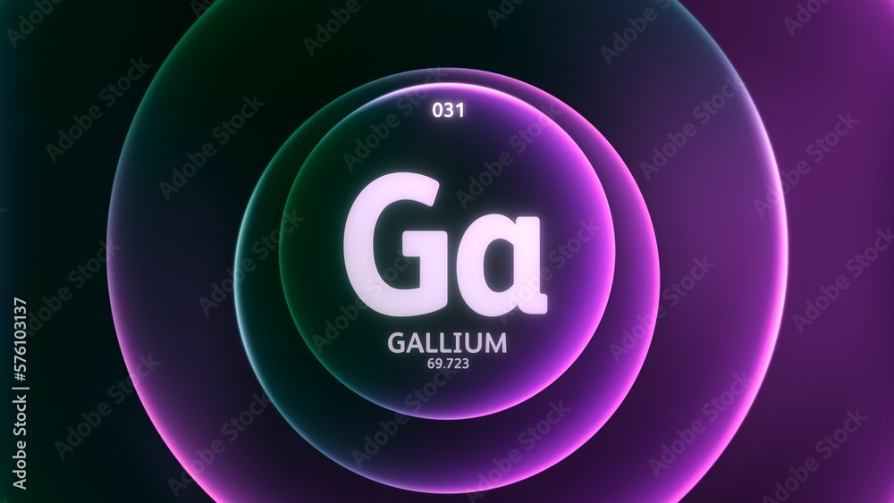 Gallium as Element 31 of the Periodic Table. Concept illustration on ...