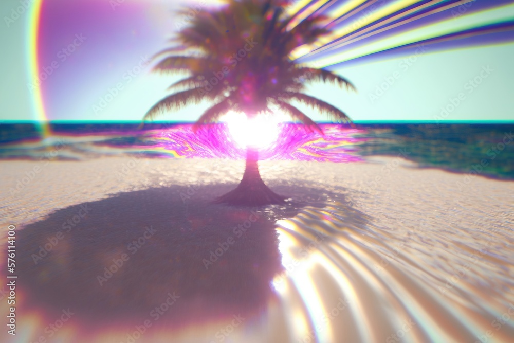 Beach sand sea lo-fi retro 80s and 90s background. Psychic Waves ...
