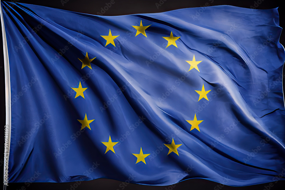 european union flag created with Generative AI technology Stock ...
