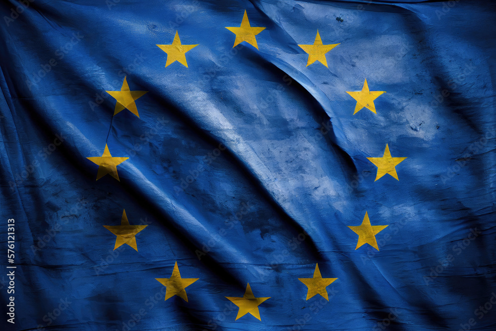 european union flag created with Generative AI technology Stock ...