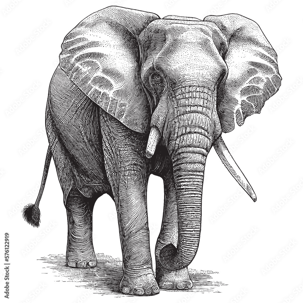Vintage Elephant Illustration