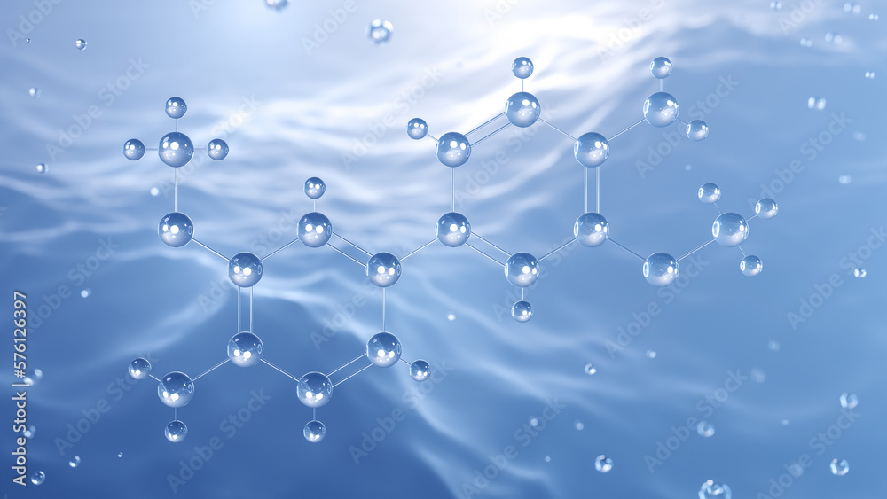3,3'-Dimethoxybenzidine phosphorylcholine molecular structure, 3d model ...