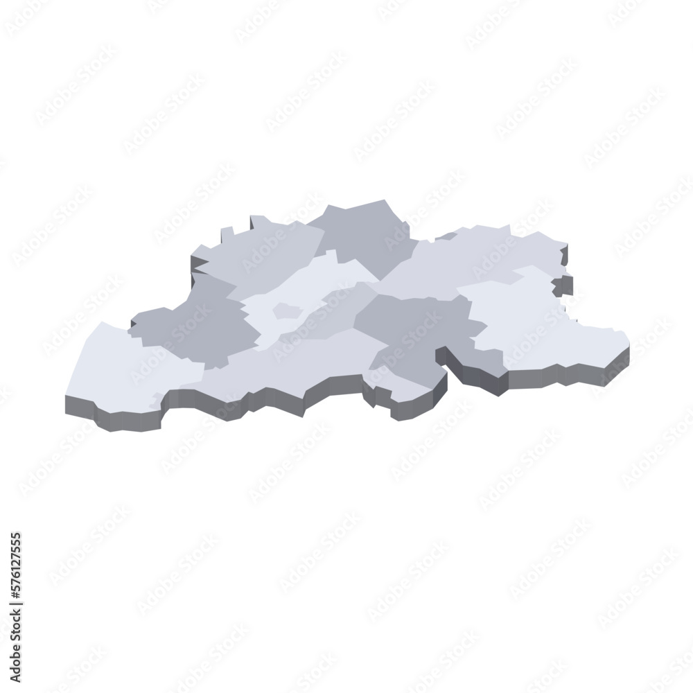 Photo & Art Print Belgium political map of administrative divisions ...