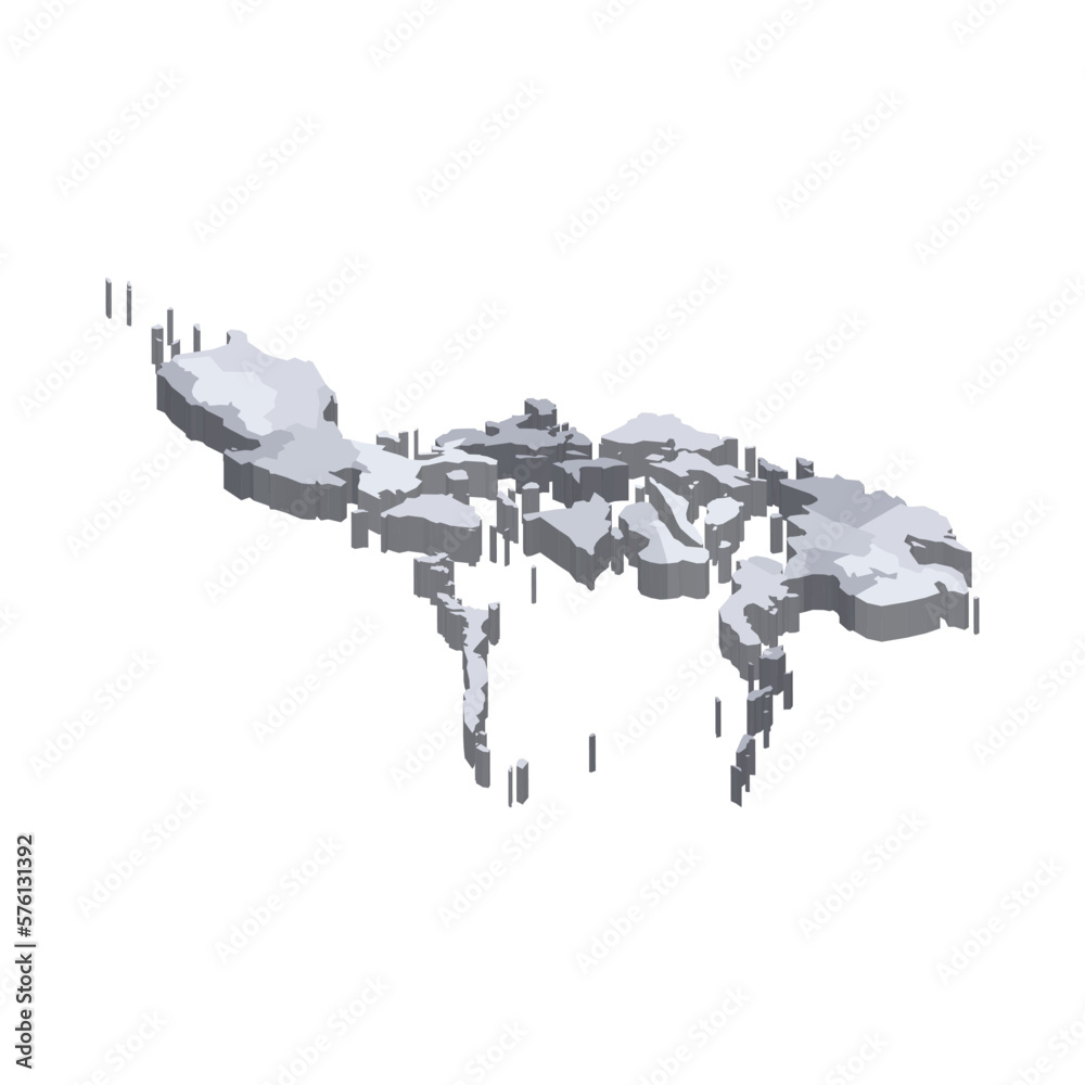 Philippines political map of administrative divisions - regions. 3D ...