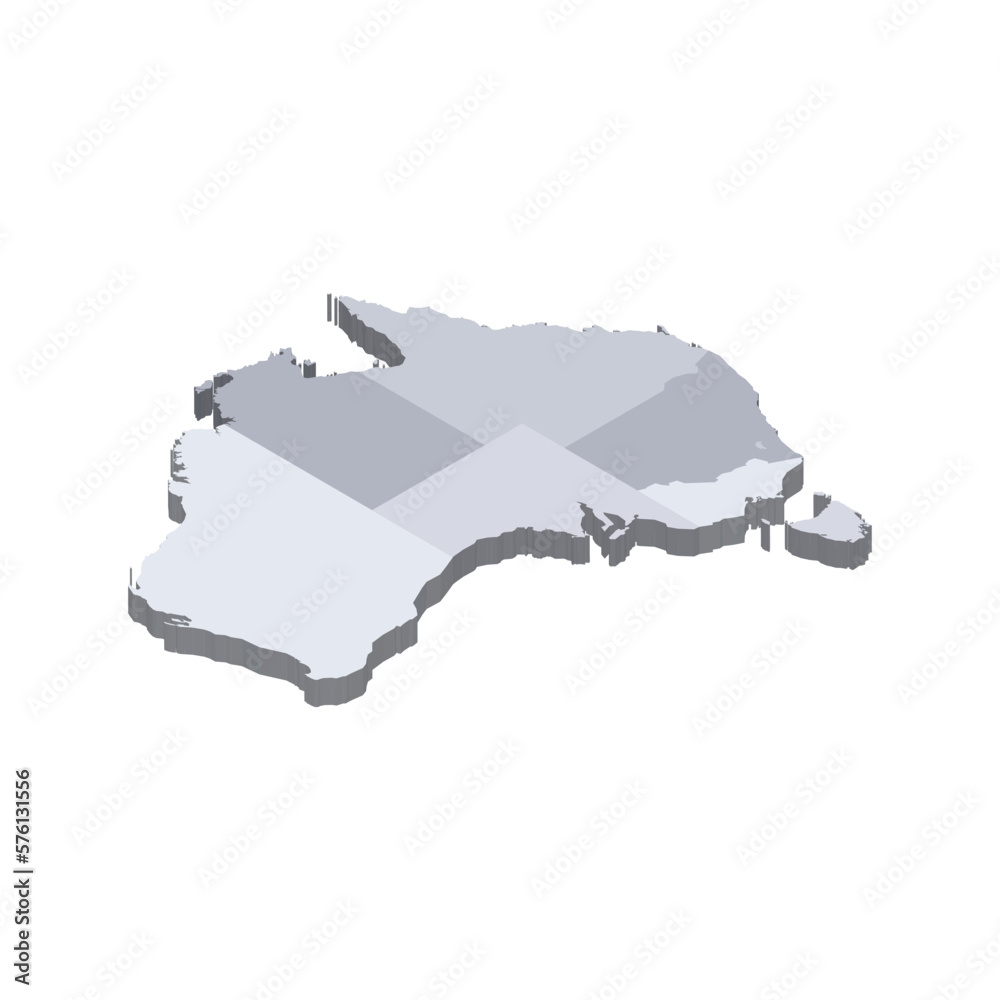 Australia political map of administrative divisions - states and ...