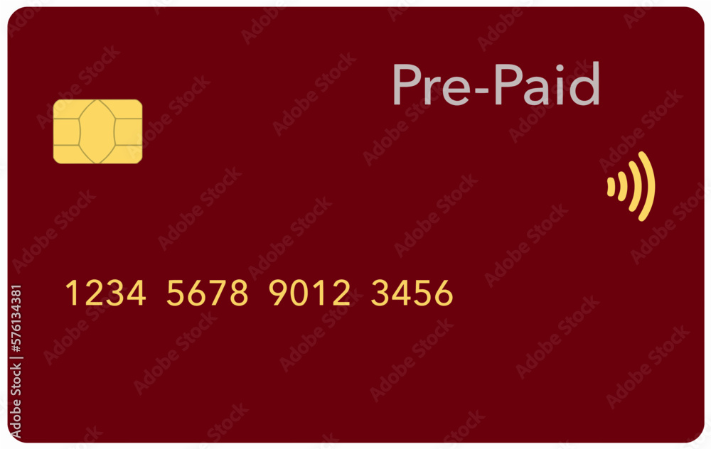 Here is a realistic mock credit card or debit card in a vector format ...