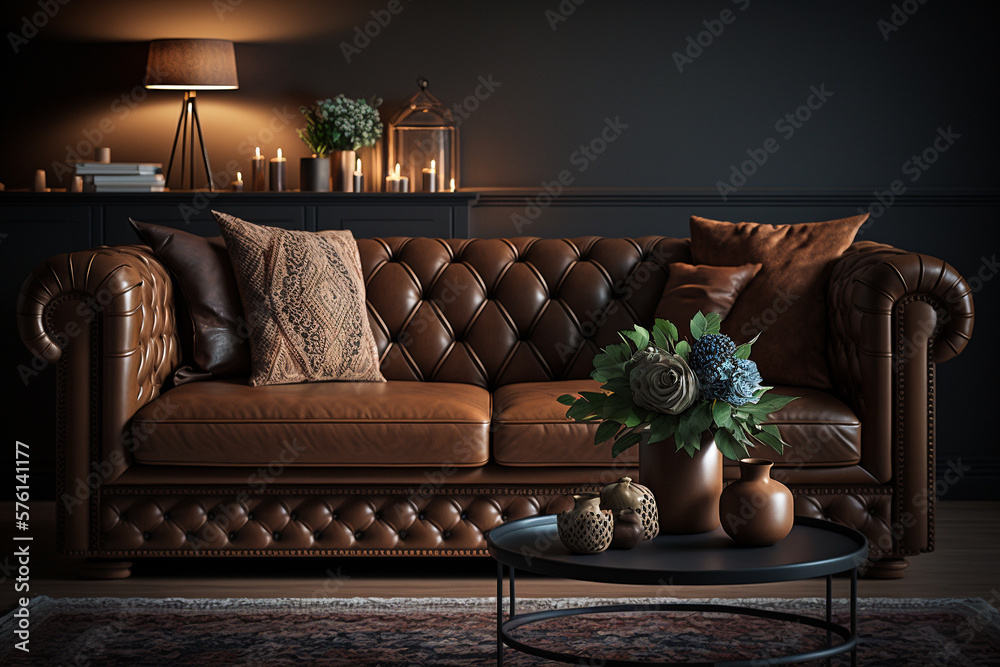 Dark Brown Leather Sofa Decorating Ideas | Cabinets Matttroy