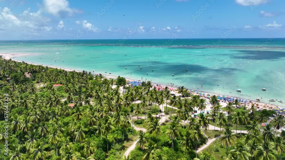 Beach Scene At Maragogi In Alagoas Brazil. Tourism Landscape. Caribbean ...