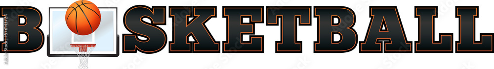 Basketball Word Art Illustration Stock Illustration | Adobe Stock
