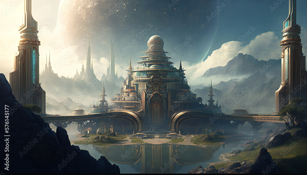 Asgard world of the gods - home of the Aesir - landscape - German ...