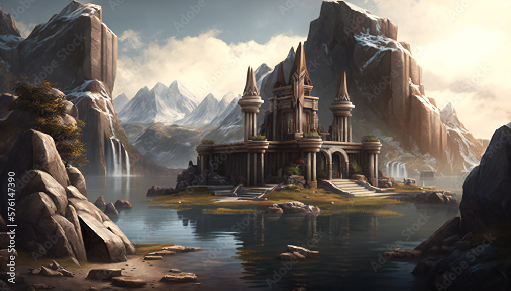 Asgard world of the gods - home of the Aesir - landscape - German ...
