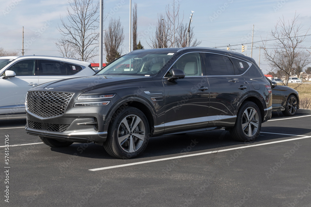 Genesis Hyundai GV80 Luxury SUV display. Genesis offers the GV80 with ...