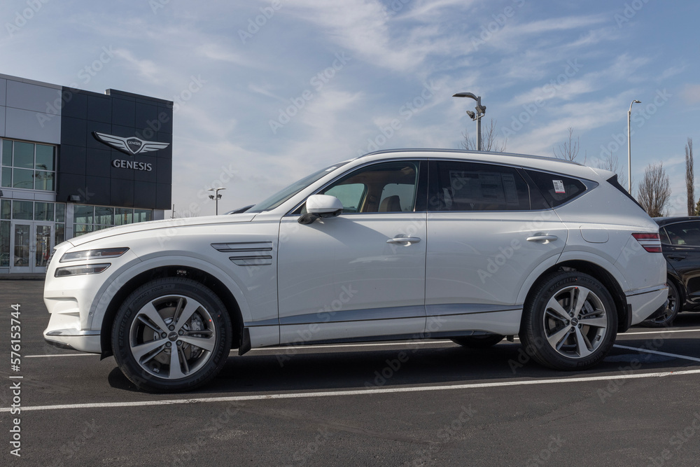 Genesis Hyundai GV80 Luxury SUV display. Genesis offers the GV80 with ...