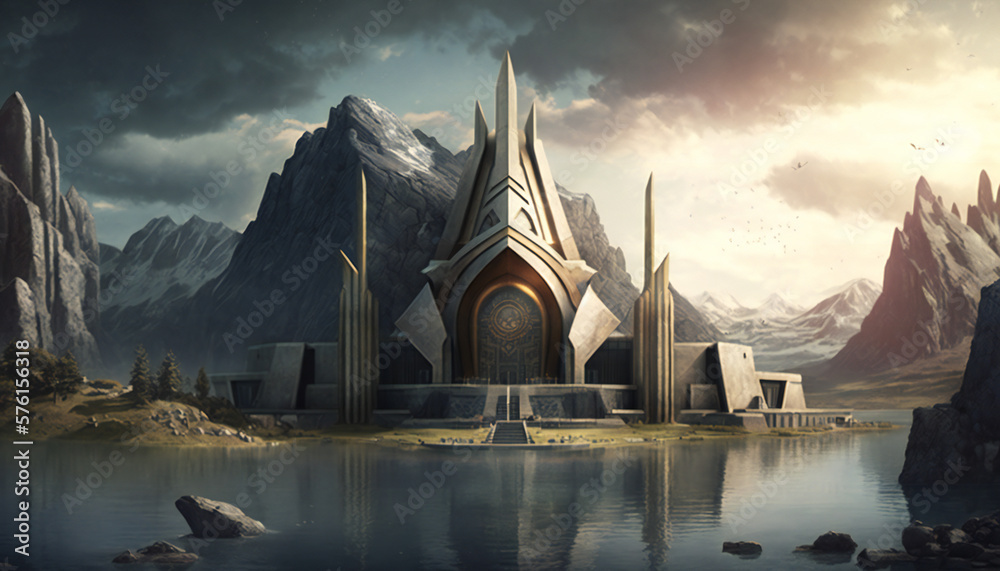 Asgard world of the gods - home of the Aesir - landscape - German ...