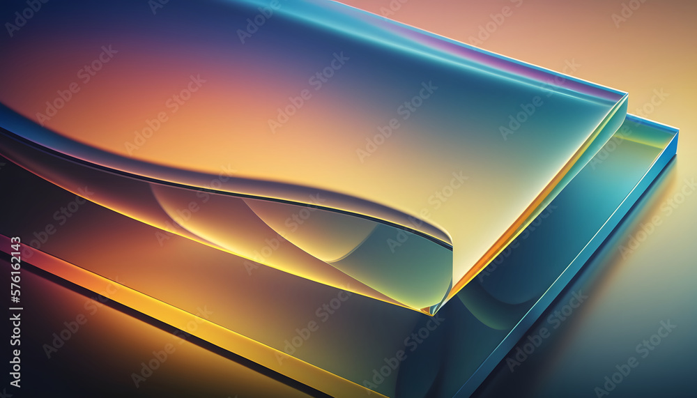 Abstract glassy gradients background, digital art graphic design ...