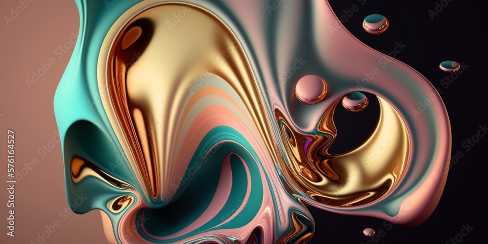 Liquid Metal Background - Abstract Texture Wallpaper Art - Metallic ...