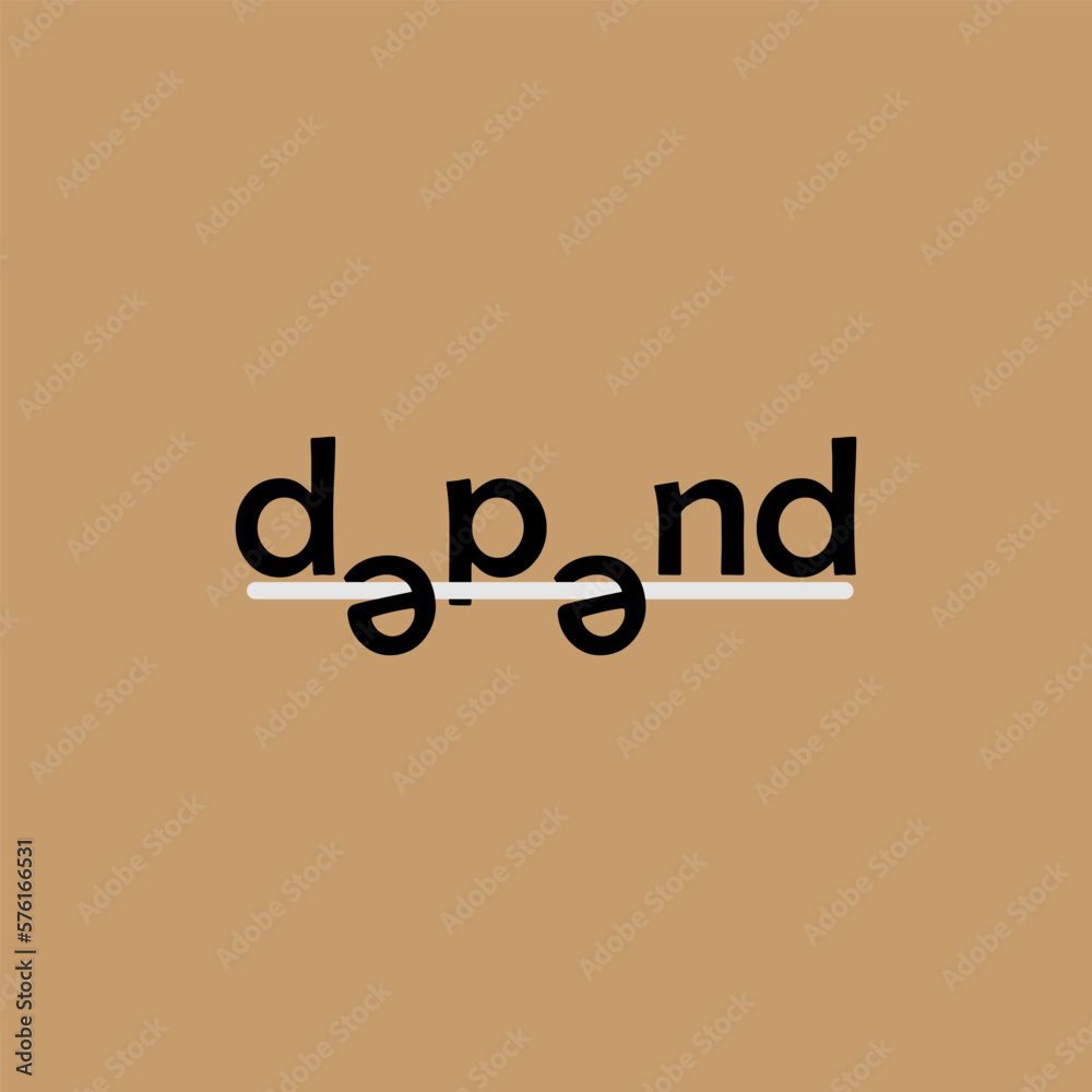 wordmark logo about depend, depend logo wordmark simple editable ...